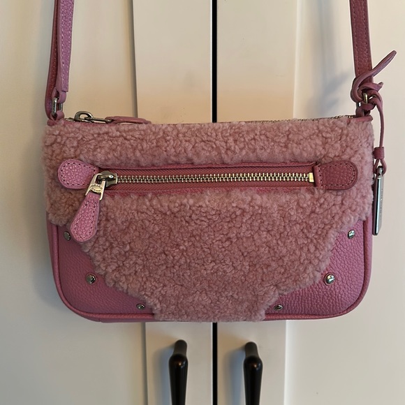 Coach | Bags | Coach Rhyder Pochette Leather And Shearling ...